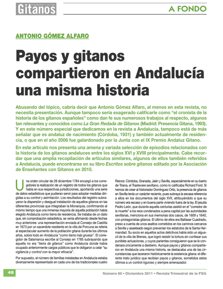 Payos y gitanos compartieron en Andalucía una misma historia