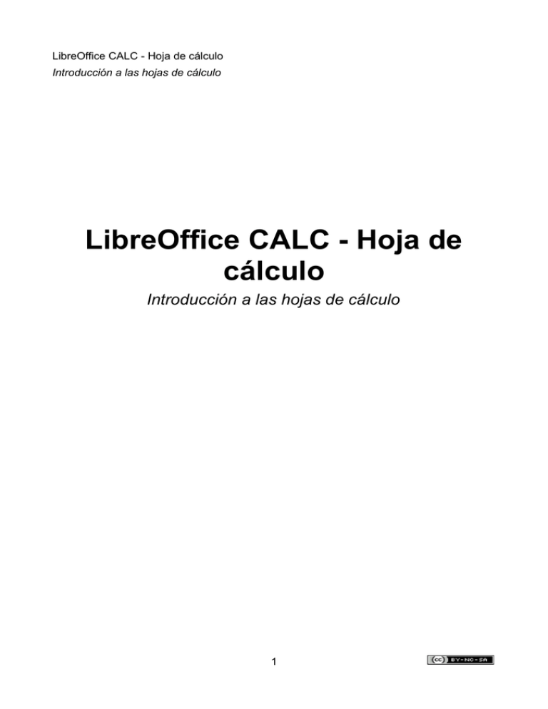 LibreOffice CALC - Hoja de cálculo - Portal de Centros de Internet