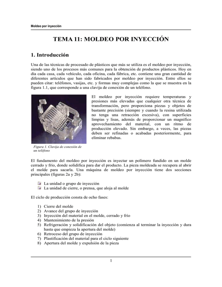TEMA 11: MOLDEO POR INYECCIÓN