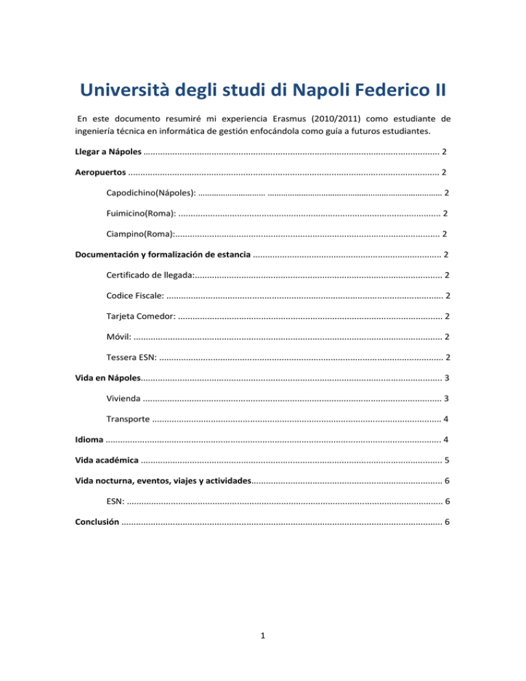 Università degli studi di Napoli Federico II