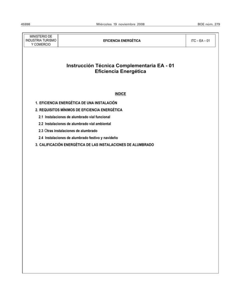 Instrucciones Técnicas Complementarias EA-01 a EA-07