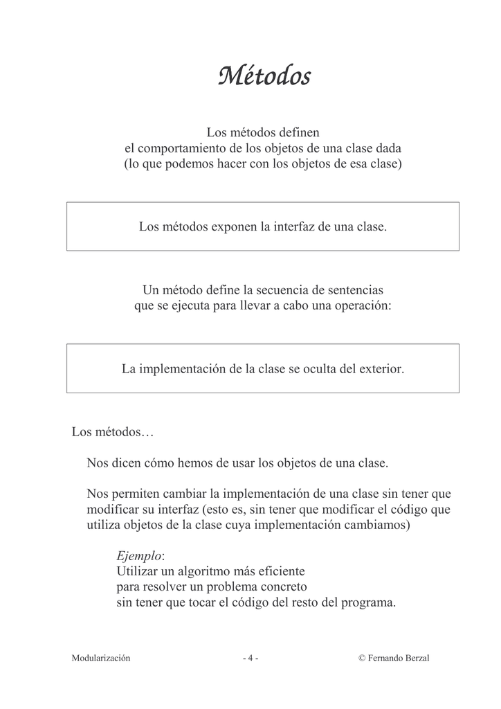 Métodos - Fernando Berzal