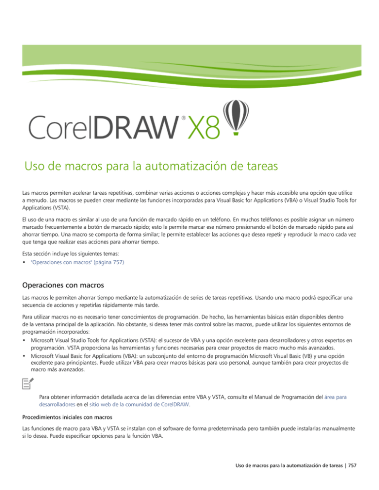 Uso de macros para la automatización de tareas