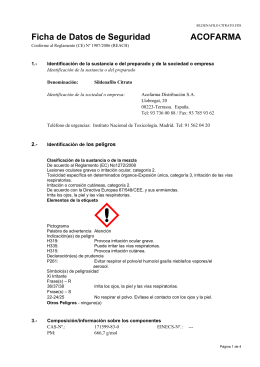 HOJA DE SEGURIDAD CITRATO DE SODIO