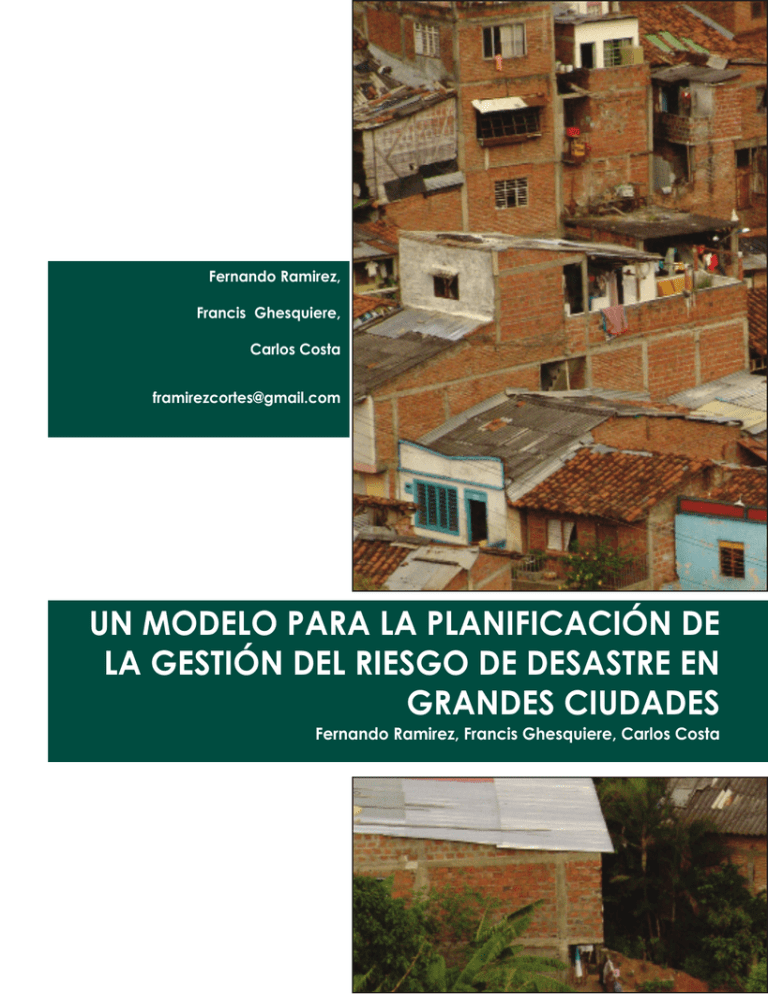 un modelo para la planificación de la gestión del riesgo de desastre