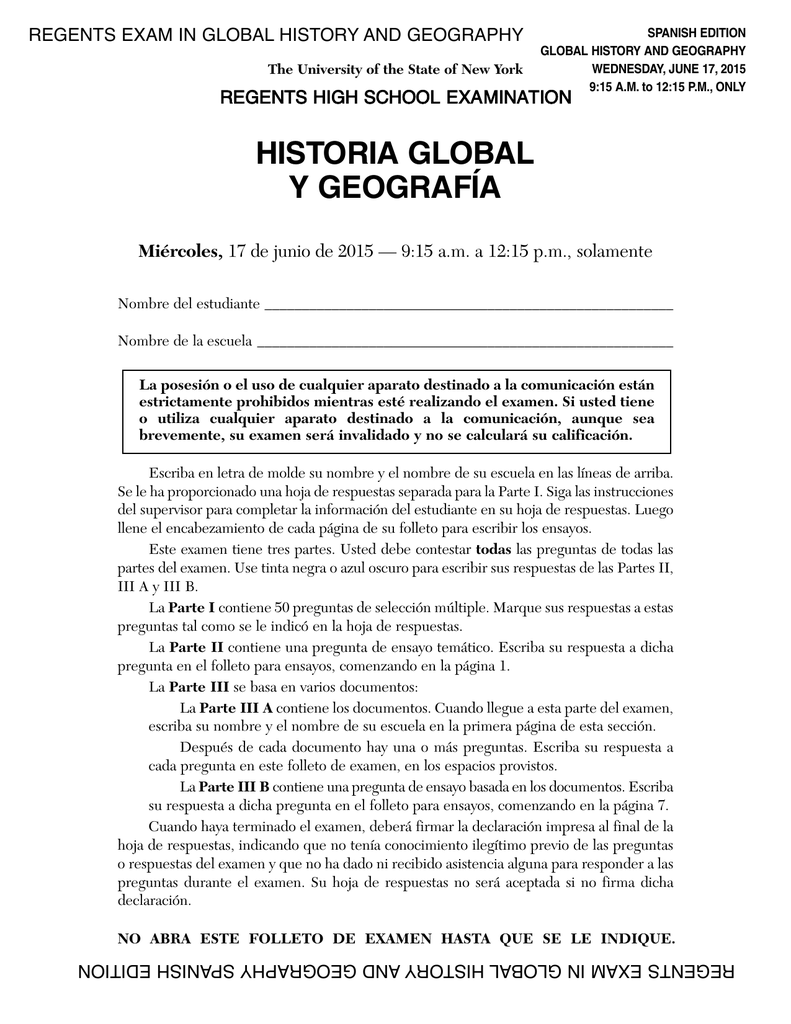 HISTORIA GLOBAL Y GEOGRAFÍA