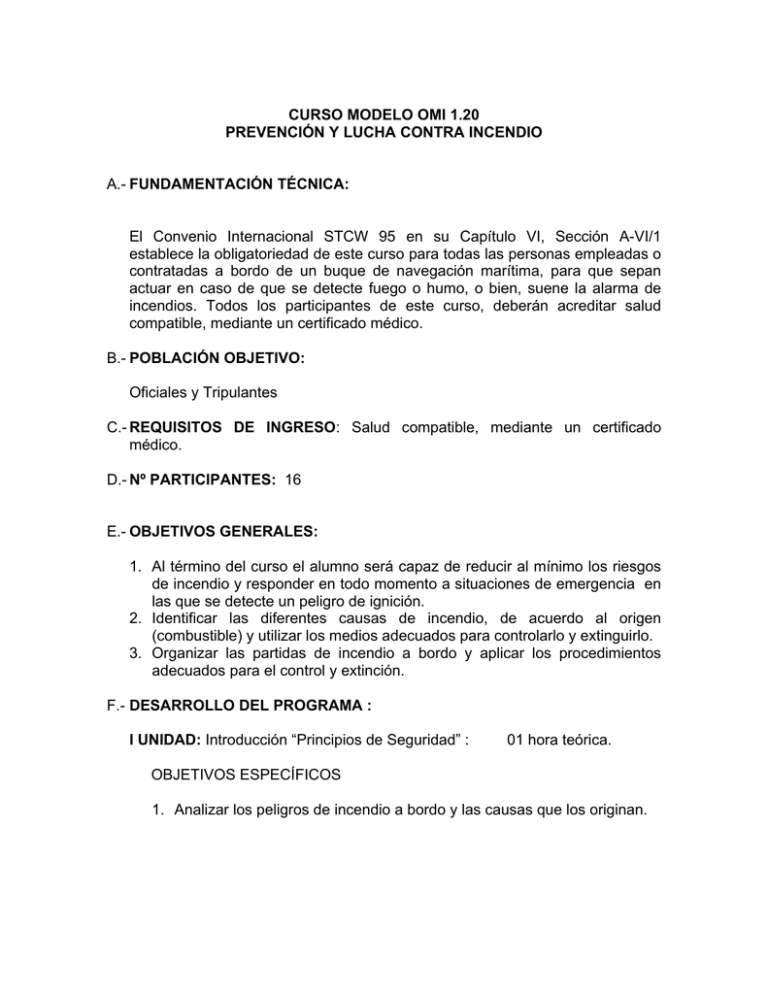 CURSO MODELO OMI 1.20 PREVENCIÓN Y LUCHA CONTRA