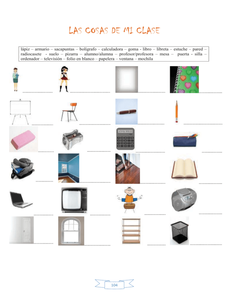 LAS COSAS DE MI CLASE
