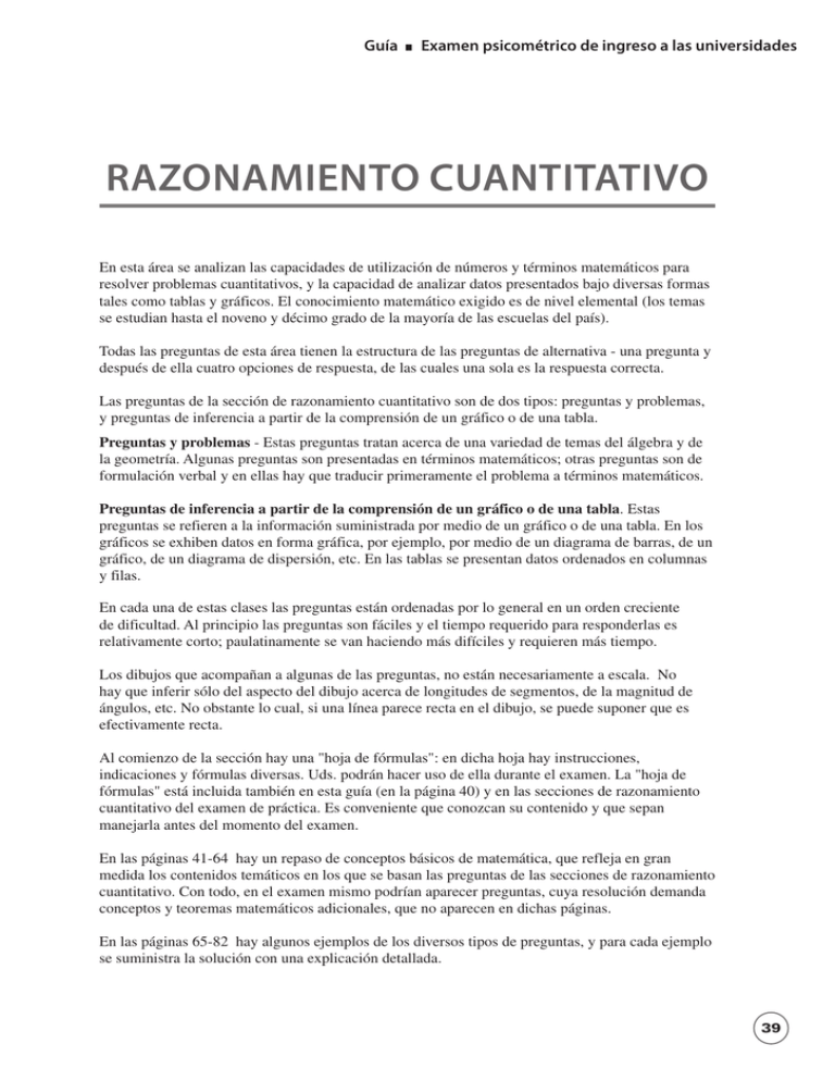 RAZONAMIENTO CUANTITATIVO