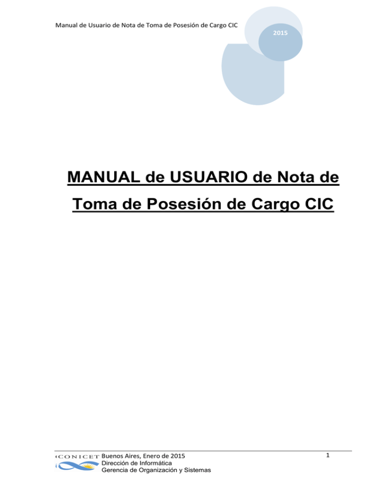 Toma de posesión de cargo CIC