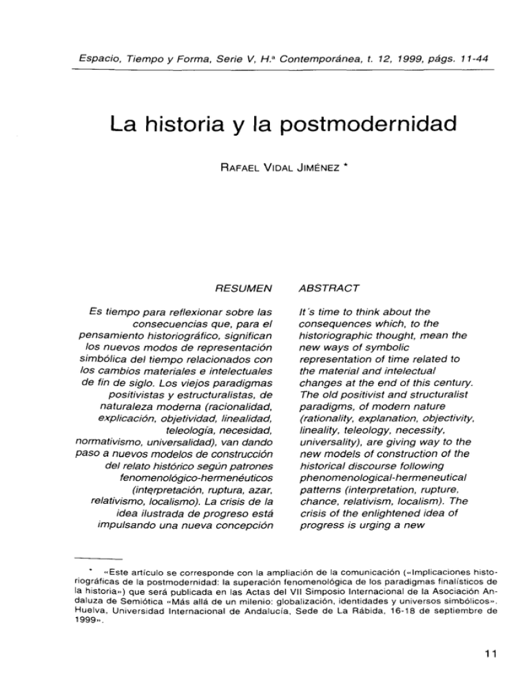 La historia y la postmodernidad - PUC-SP