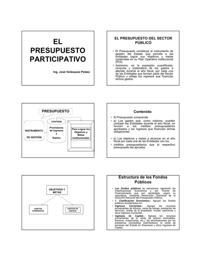 el presupuesto participativo