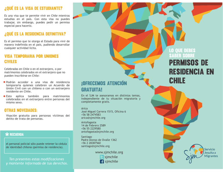 permisos de residencia en chile
