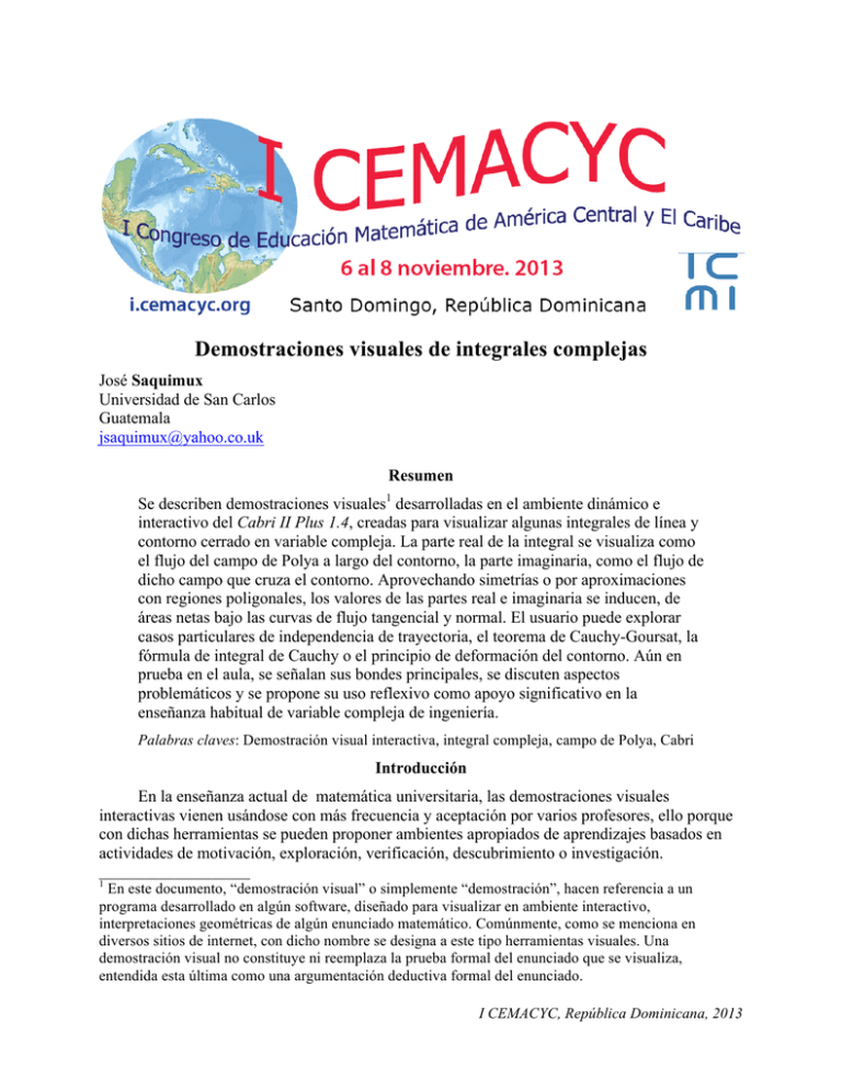 Demostraciones visuales de integrales complejas