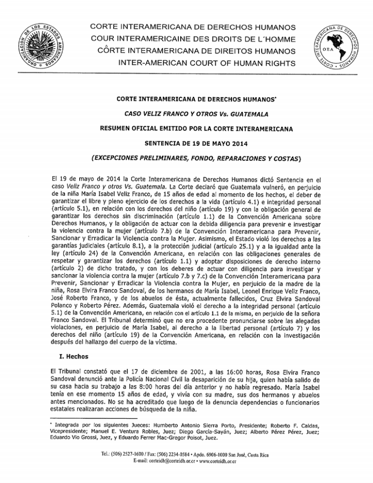 Resumen Corte Interamericana De Derechos Humanos