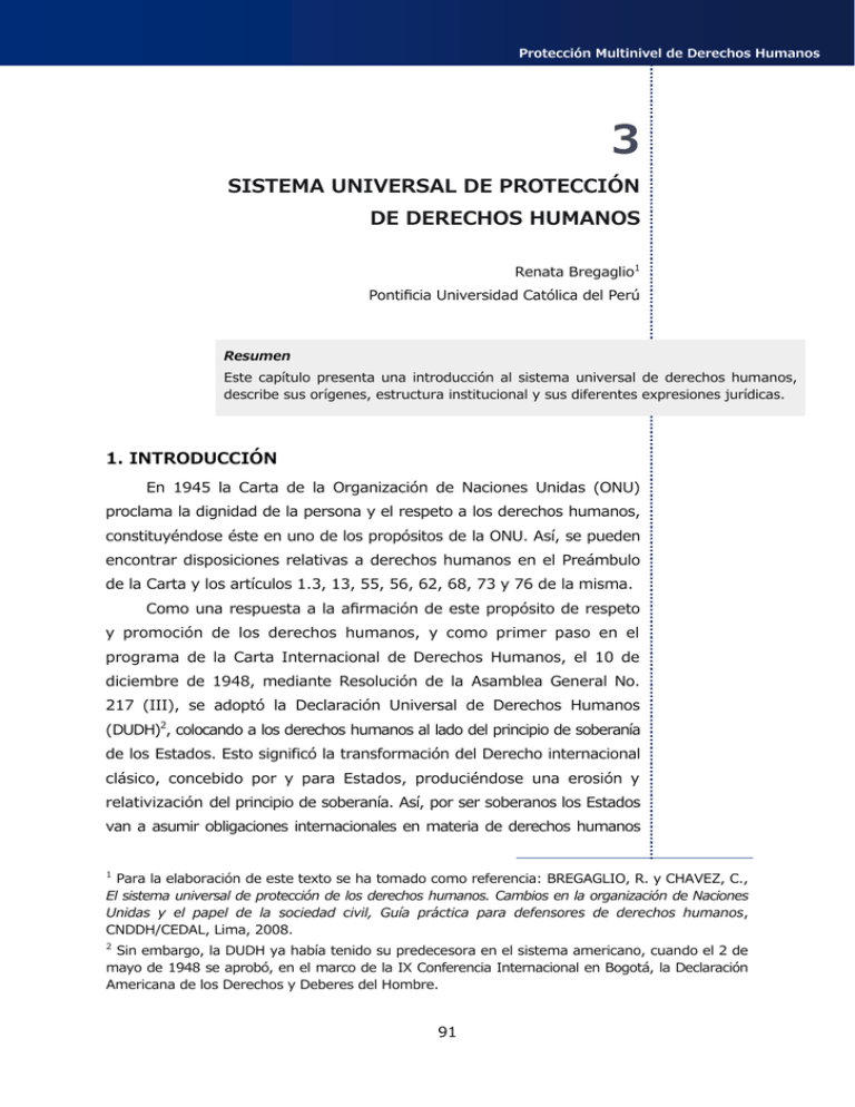 sistema universal de protección de derechos humanos