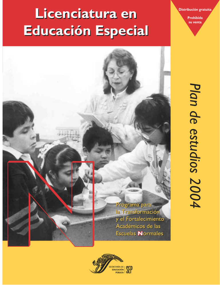 Plan de estudios 2004 - Dgespe - Secretaría de Educación Pública