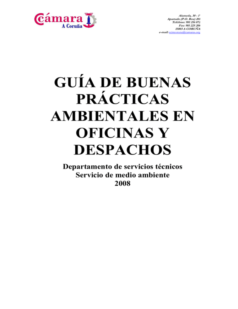 Guía De Buenas Prácticas Ambientales En Oficinas Y Despachos