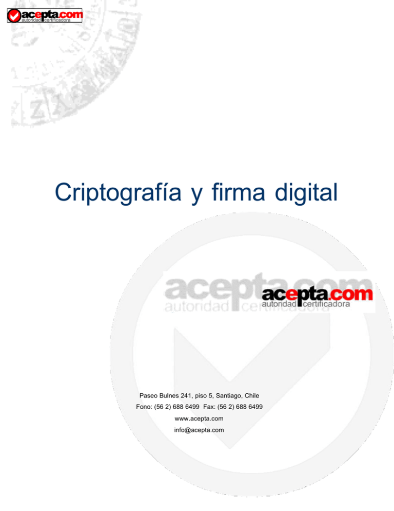 Criptografía y firma digital