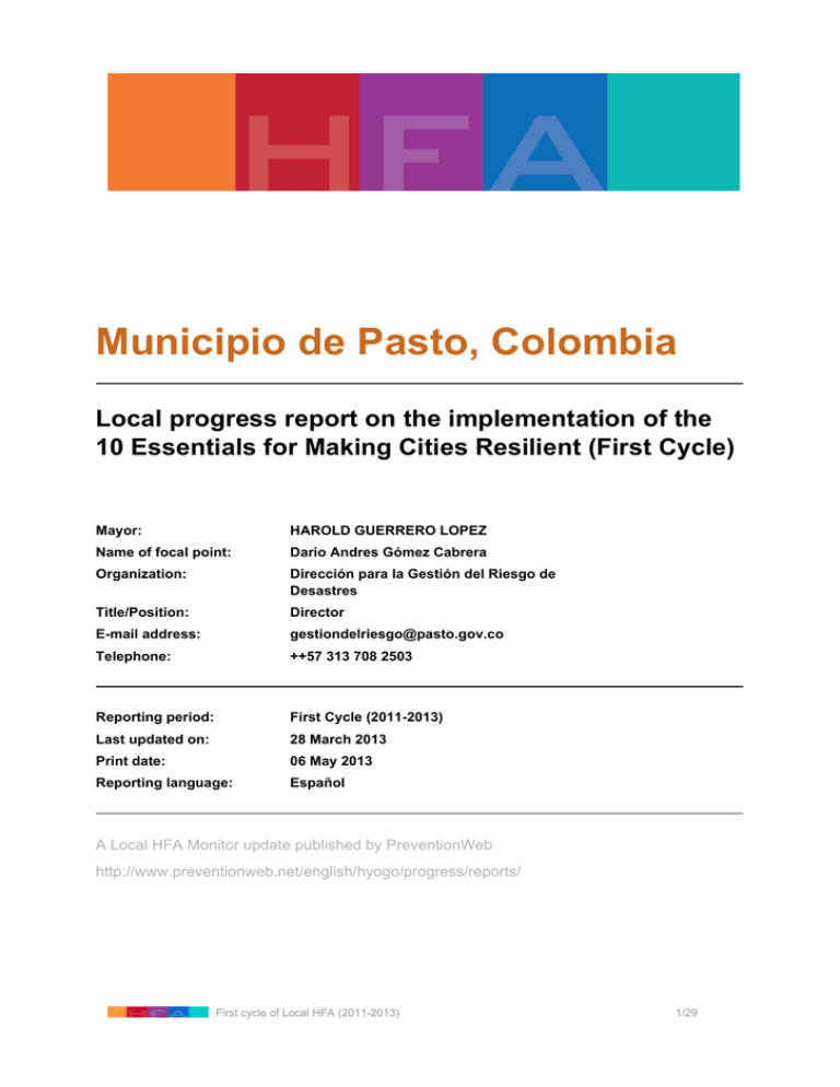 Municipio de Pasto, Colombia