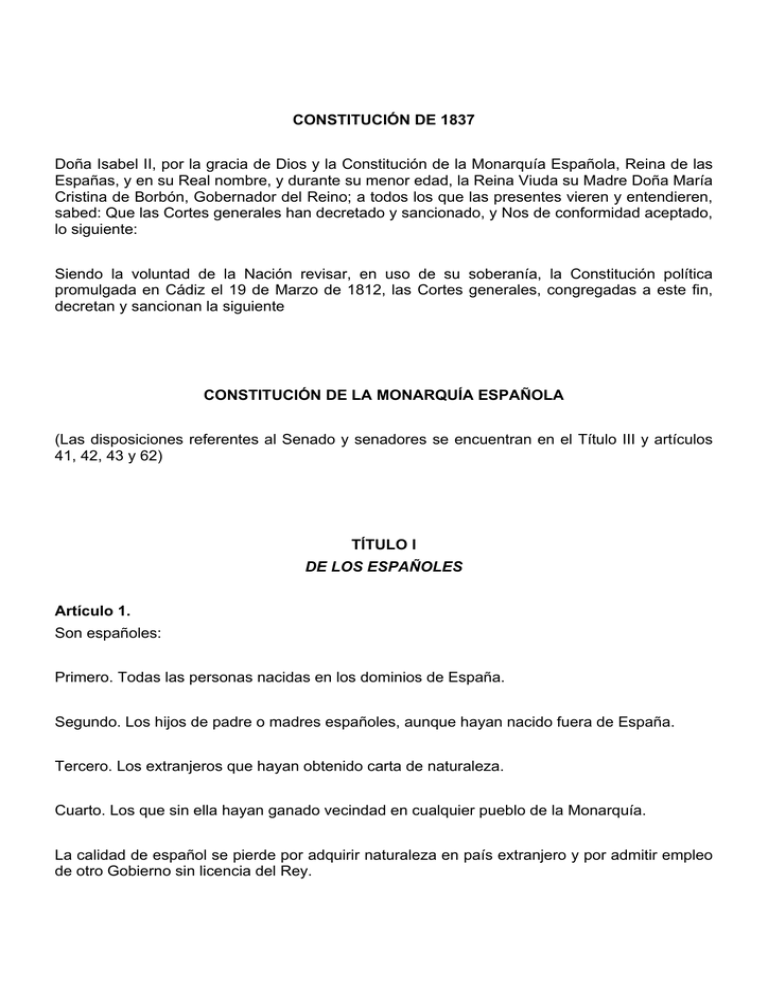 Constitución de 1837