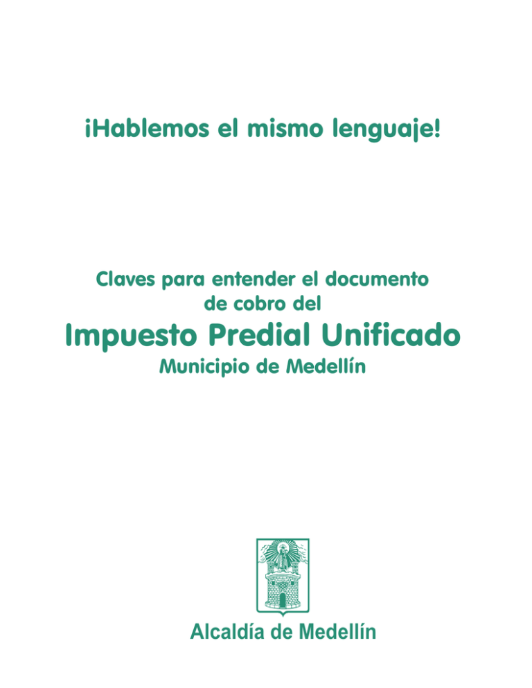 Documento de cobro del Impuesto Predial