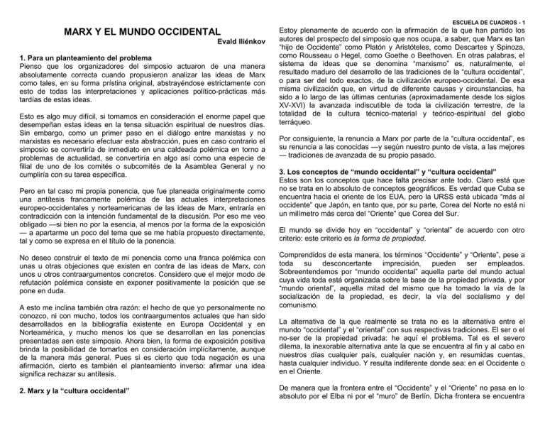 marx y el mundo occidental