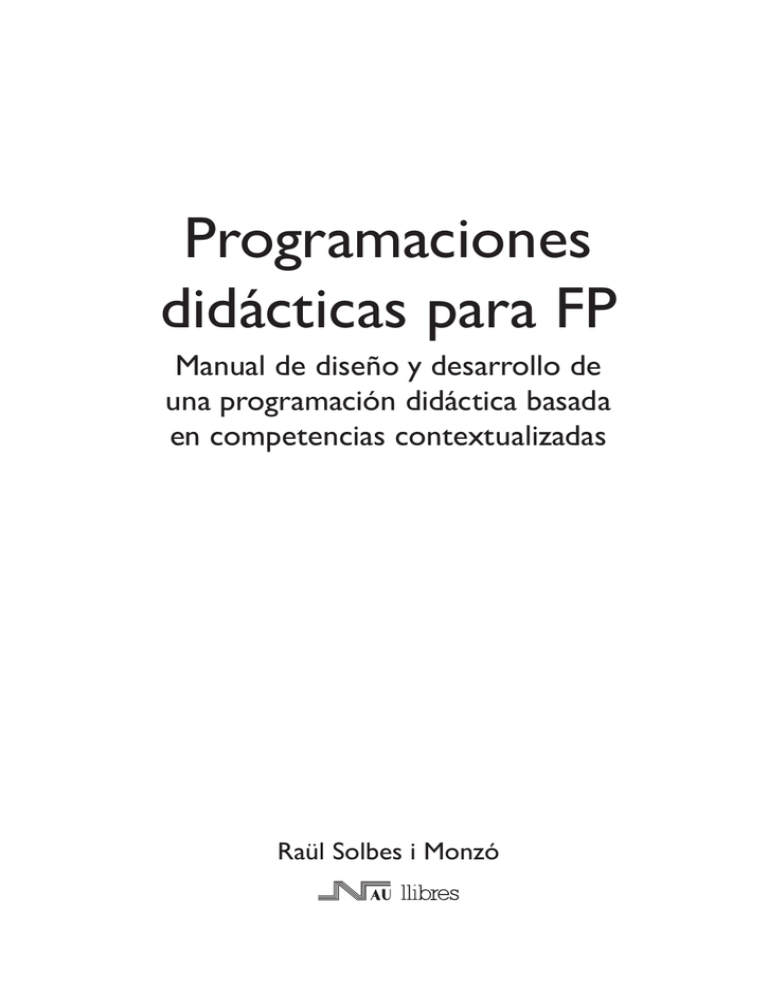Programaciones didácticas para FP