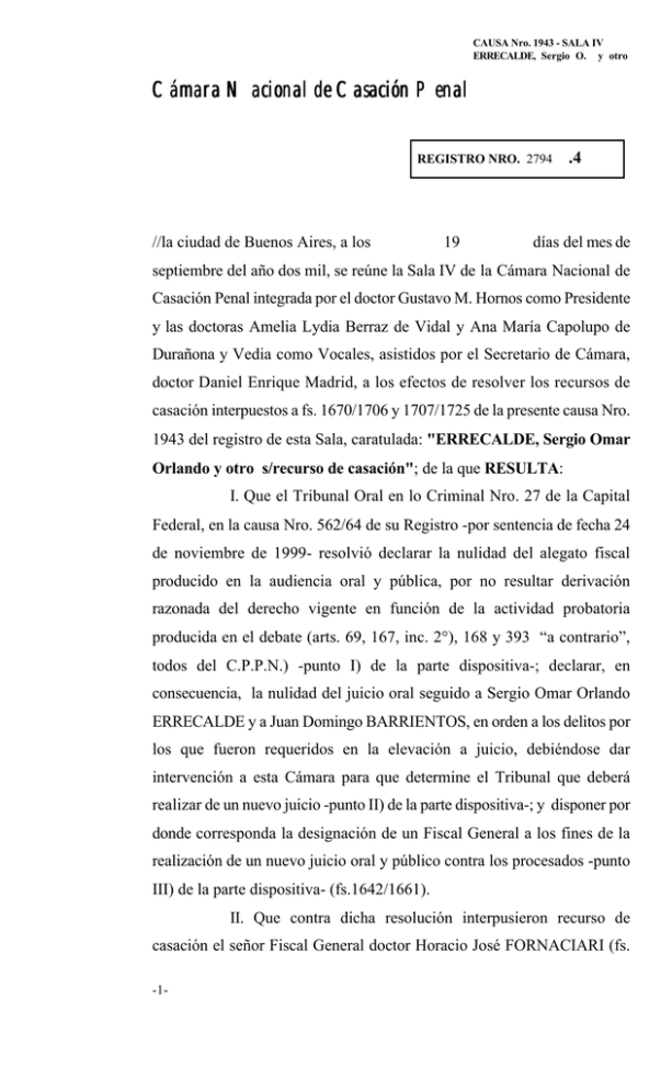 Cámara Nacional de Casación Penal