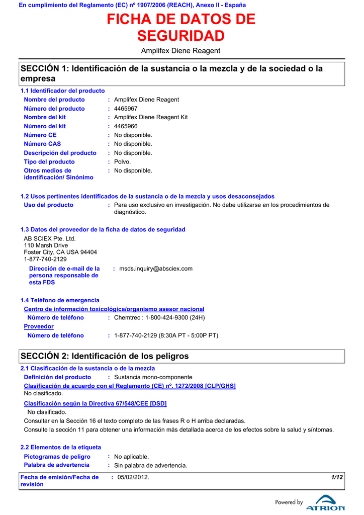 ficha de datos de seguridad