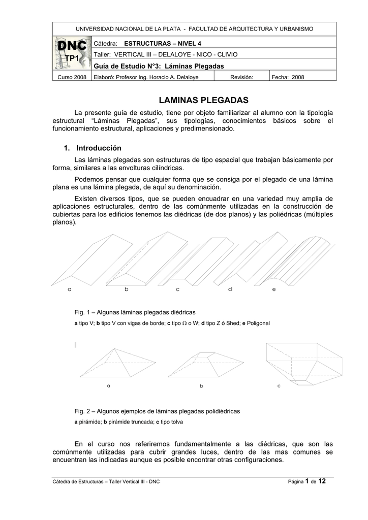 LAMINAS PLEGADAS - estructuras dnc