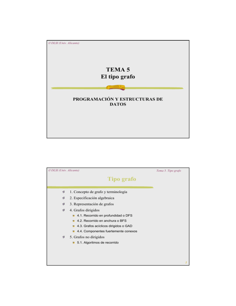 TEMA 5 El tipo grafo