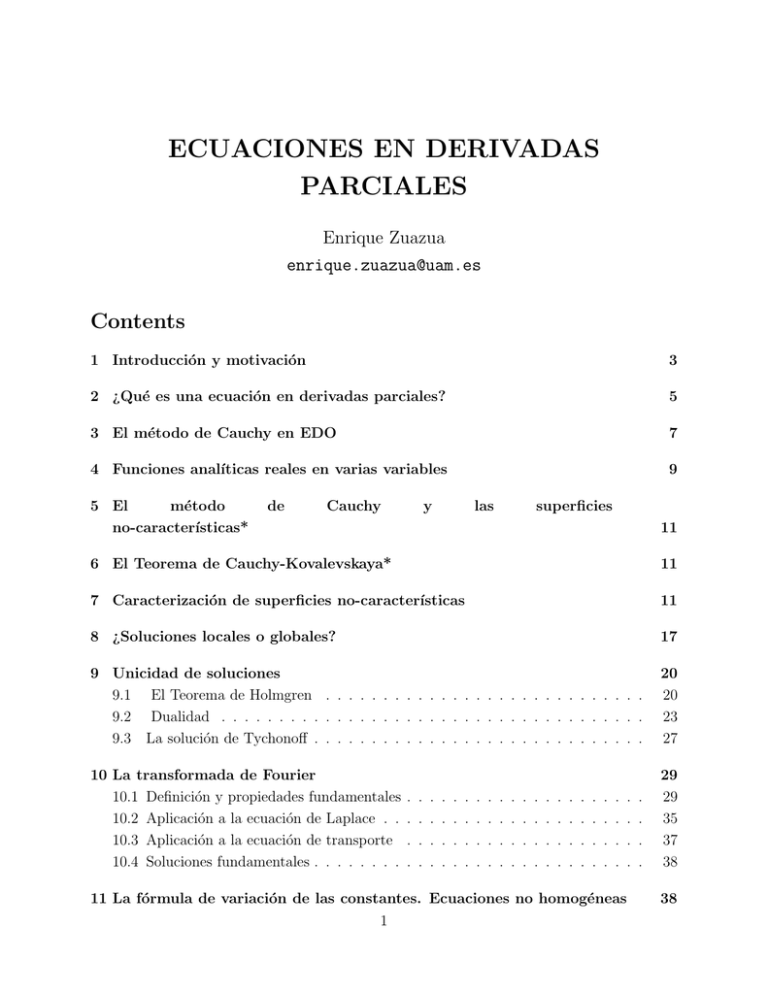 ecuaciones en derivadas parciales