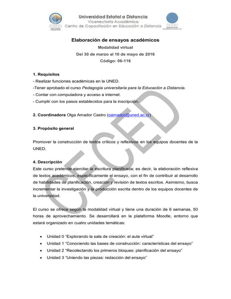 Elaboración de ensayos académicos