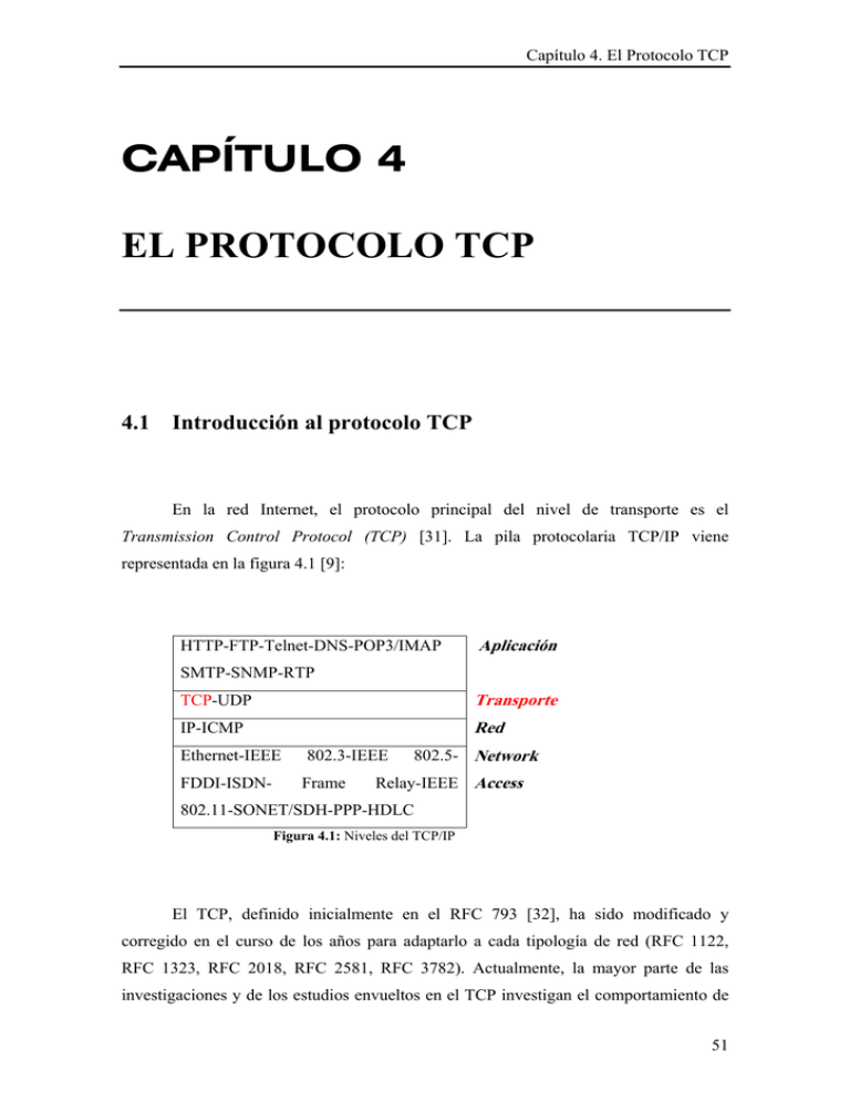 CAPÍTULO 4 EL PROTOCOLO TCP