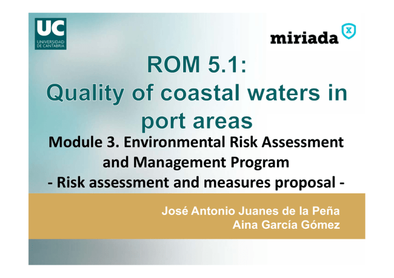 Module 3. Environmental Risk Assessment and Management