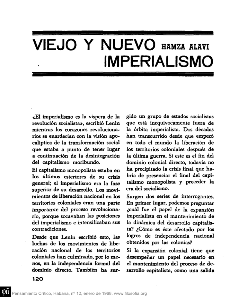 VIEJO Y NUEVO HAMZA ALAVI