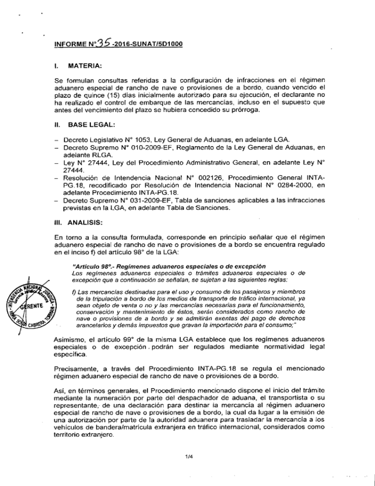 informe n° 035-2016