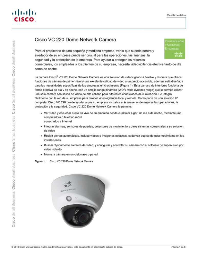 Cisco VC220 Dome Network Camera
