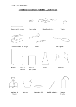 Identifica el material de laboratorio