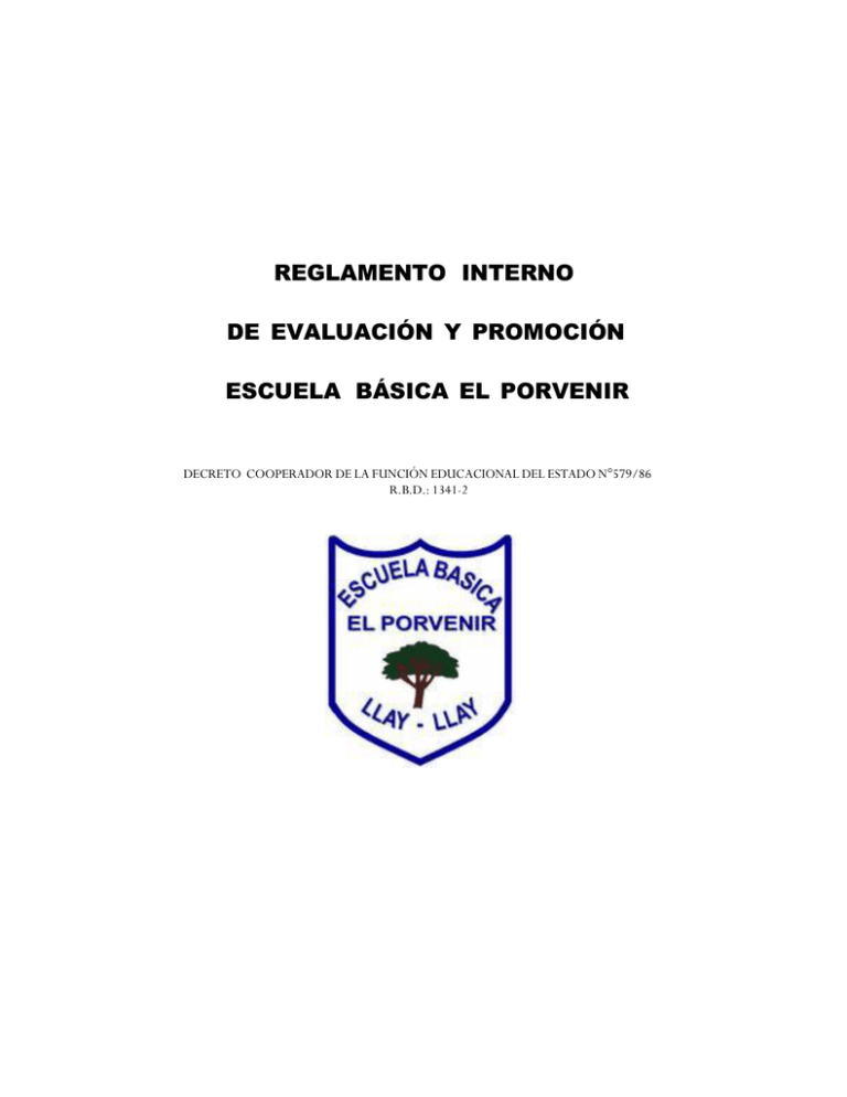 REGLAMENTO INTERNO DE EVALUACIÓN Y PROMOCIÓN