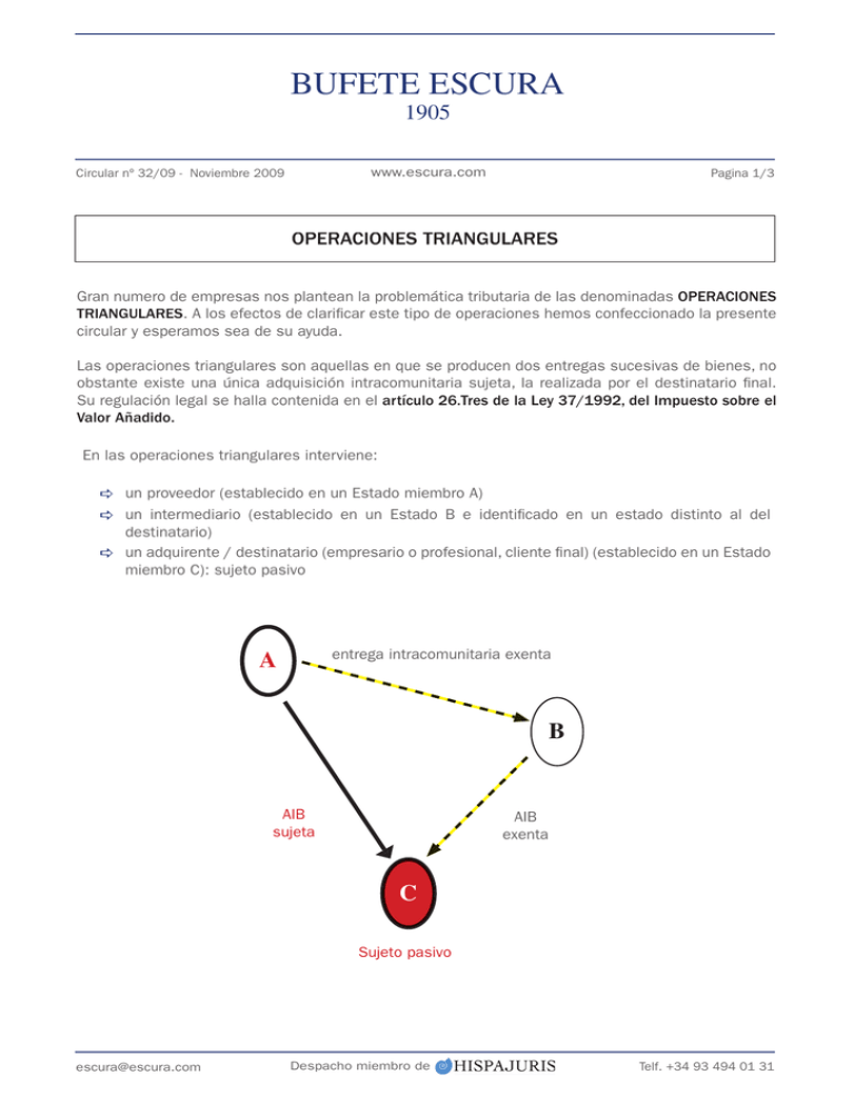 Operaciones Triangulares