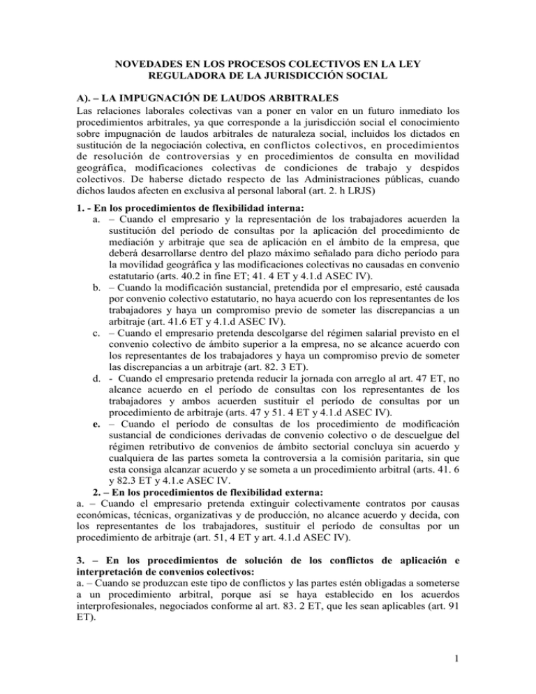 Novedades En Materia De Procesos Colectivos