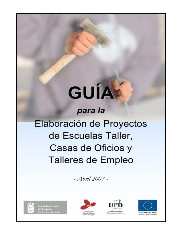 Guía para la elaboración de Proyectos de Escuelas Taller, Casas de
