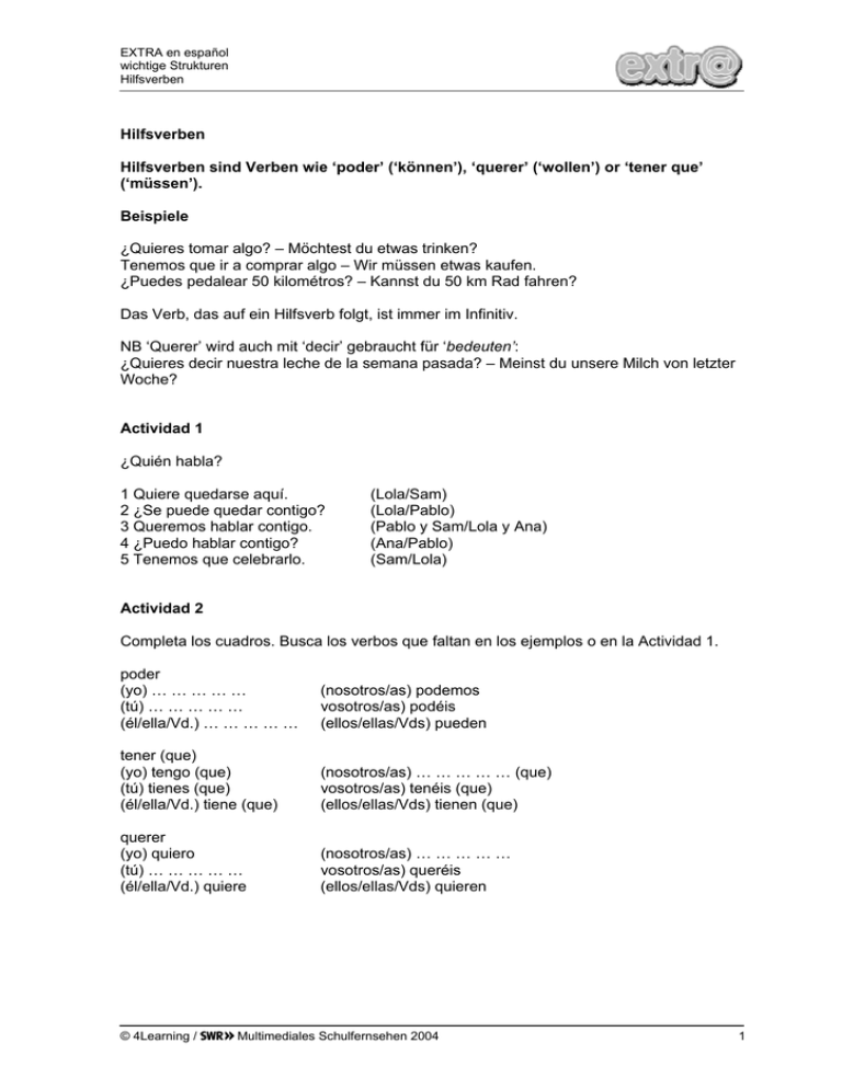 EXTRA en español - Strukturen