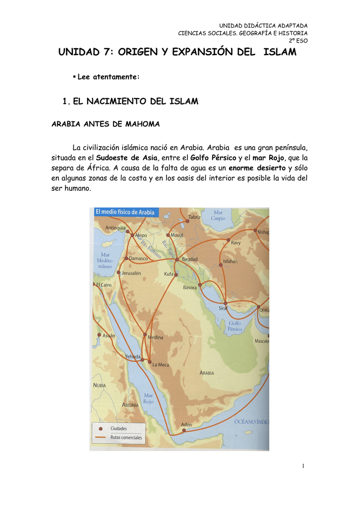 Origen y expansión del Islam