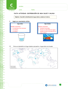 Visualización: “SI yo fuera una gota”, de agua dulce o salada