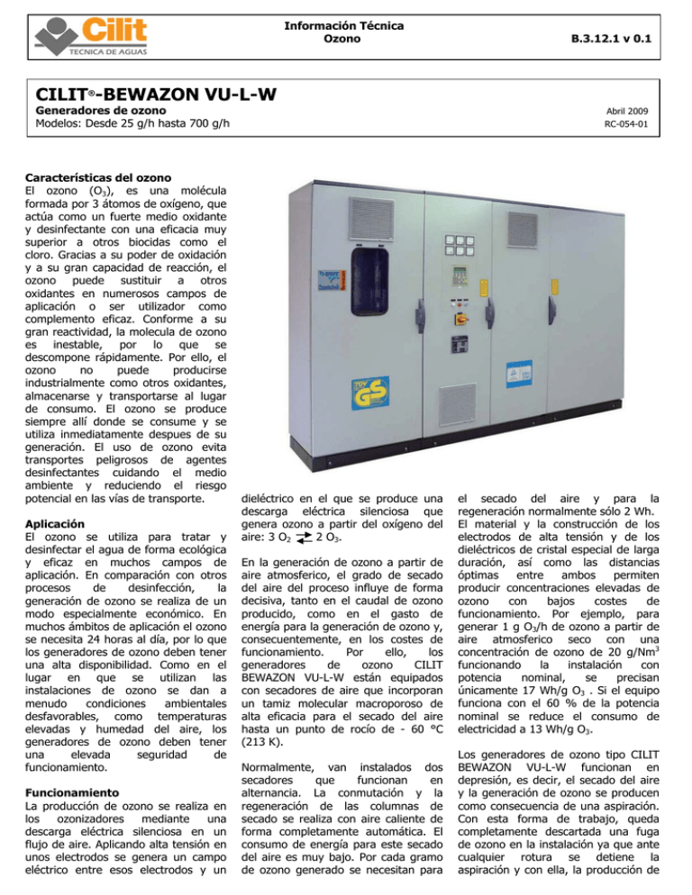 Hoja tecnica CILIT_BEWAZON