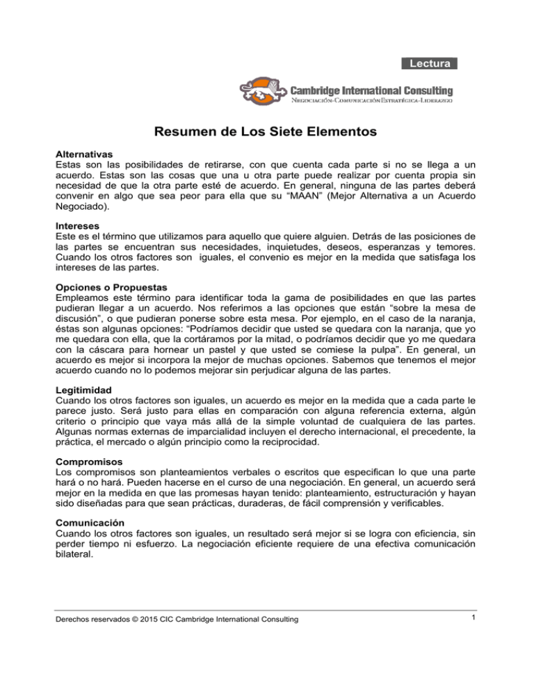 Metodología de los 7 elementos