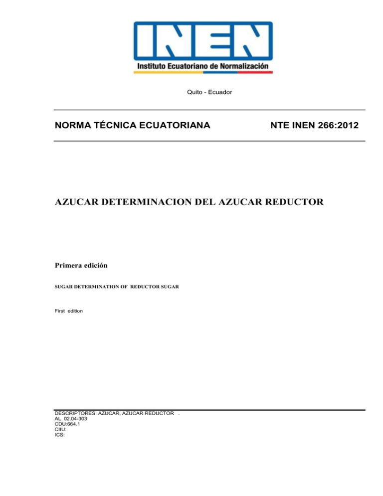 azucar determinacion del azucar reductor